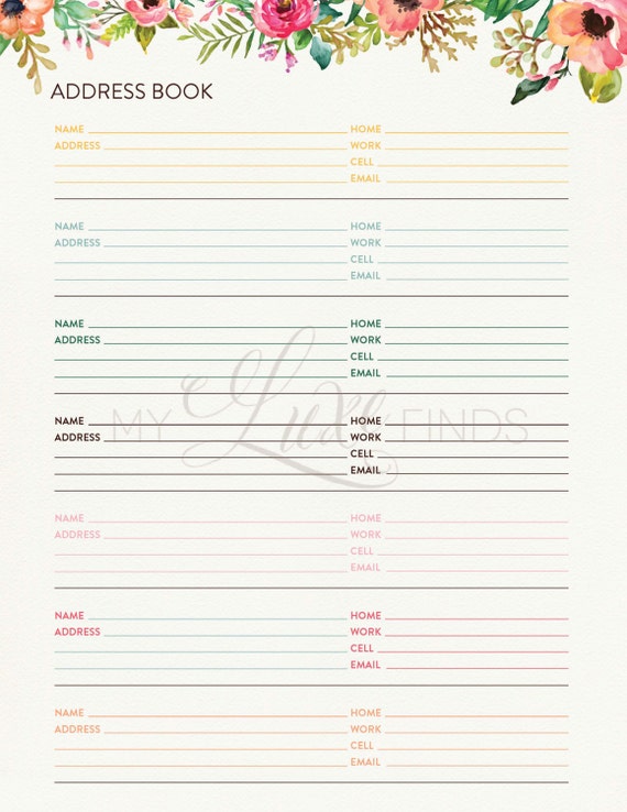 Free Telephone Address Book Template Printable Templates