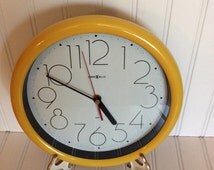 Popular items for yellow wall clock on Etsy