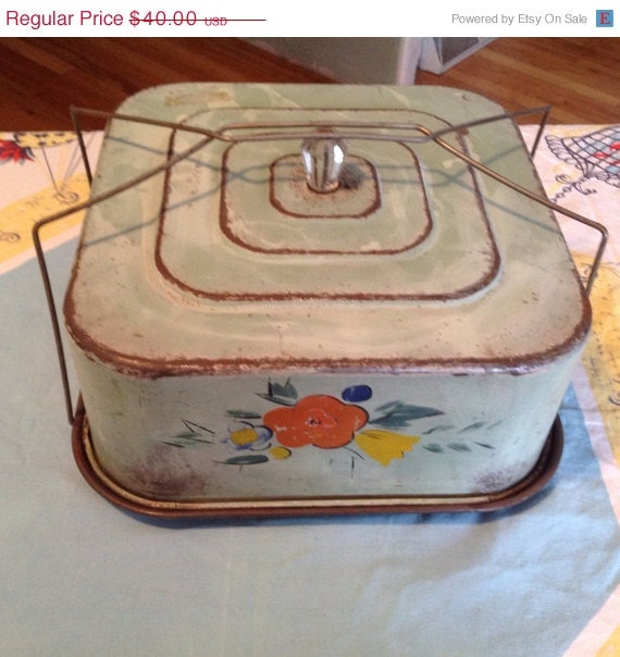 30% Off Sale Vintage 1940s Cake Metal Carrier, Metal Cake Saver – Haute ...