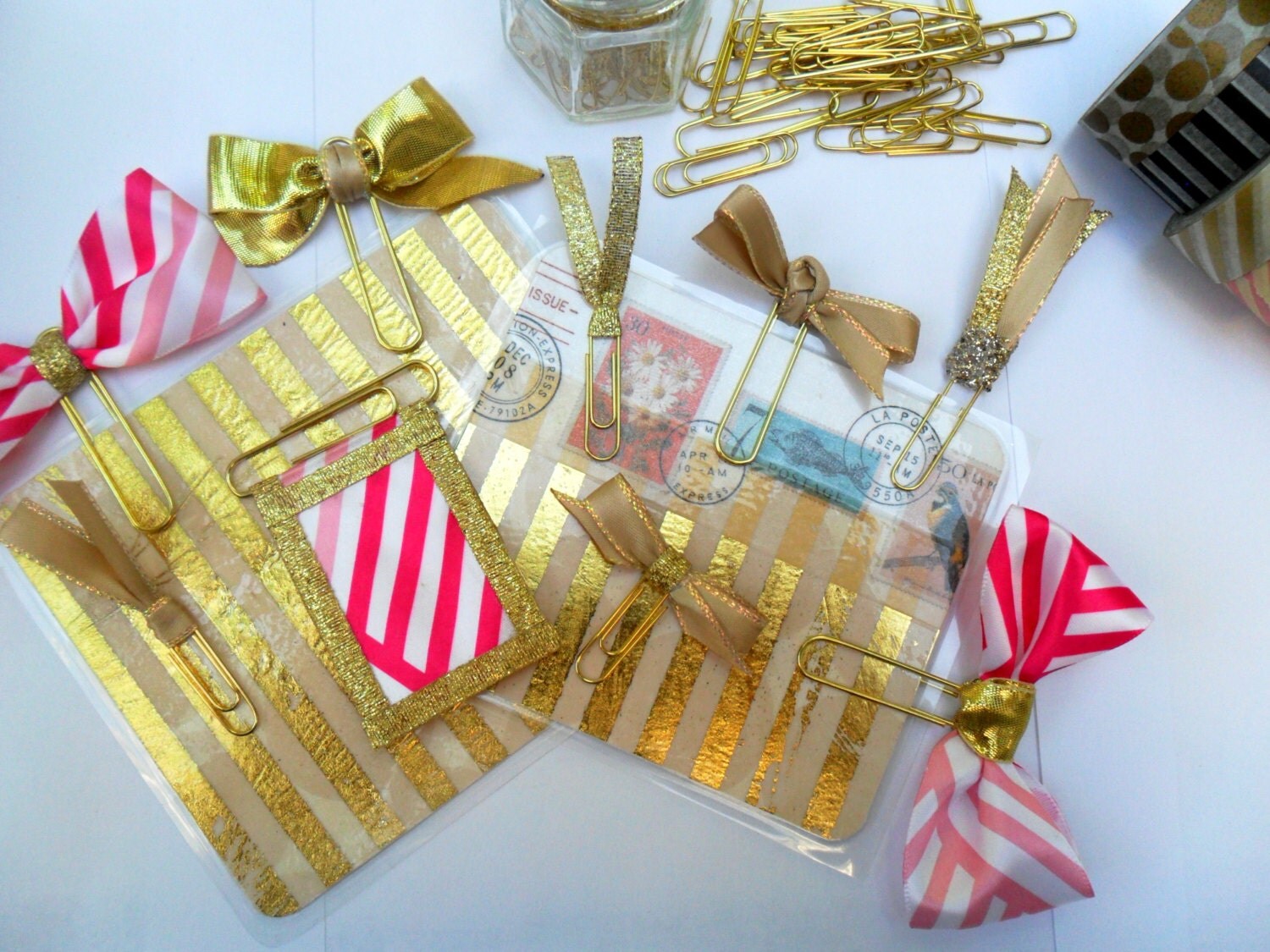 gold paperclips planner accessories gold by DownSouthChicDecor