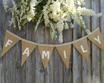 Family name banner | Etsy