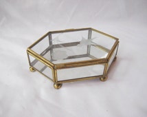 Popular items for vintage glass box on Etsy