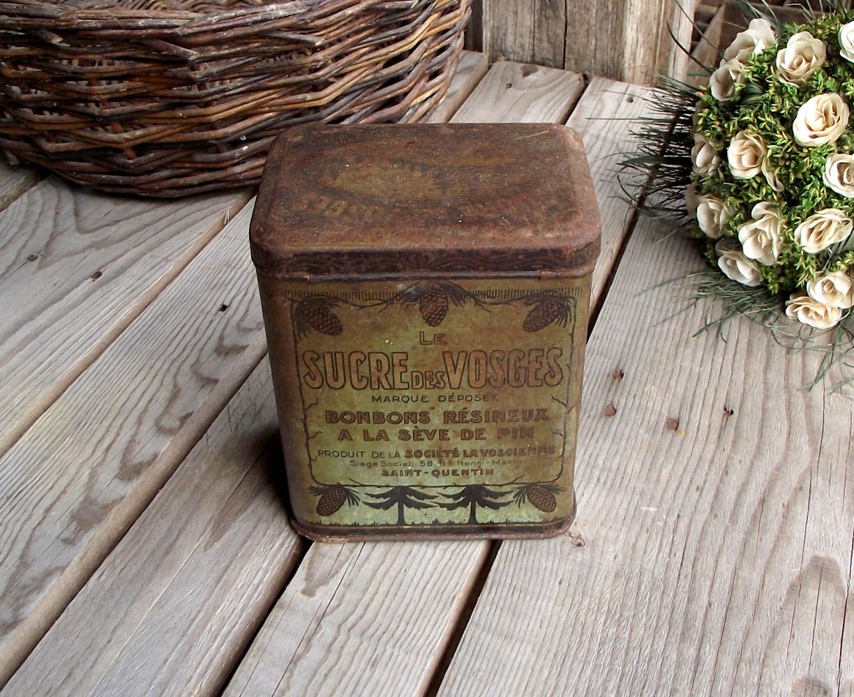 French Vintage Candy Tin – Antique Tin for the French Sweet Brand : Les ...