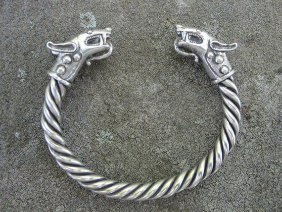 Saxon Wolf Torc Bracelet by HopkinsForge on Etsy