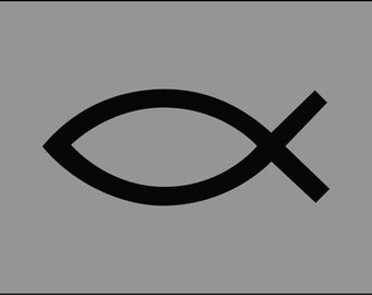 Jesus fish decal | Etsy