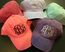 Unique hat with initials related items | Etsy