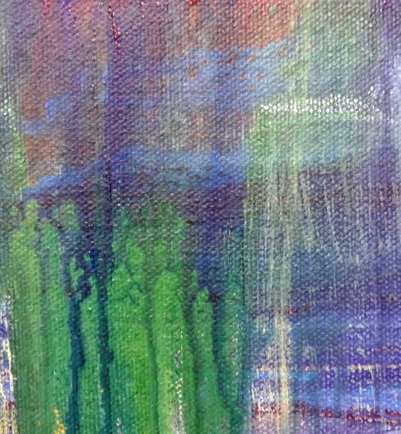 Original abstract art acrylic drip painting bright by artJMOB