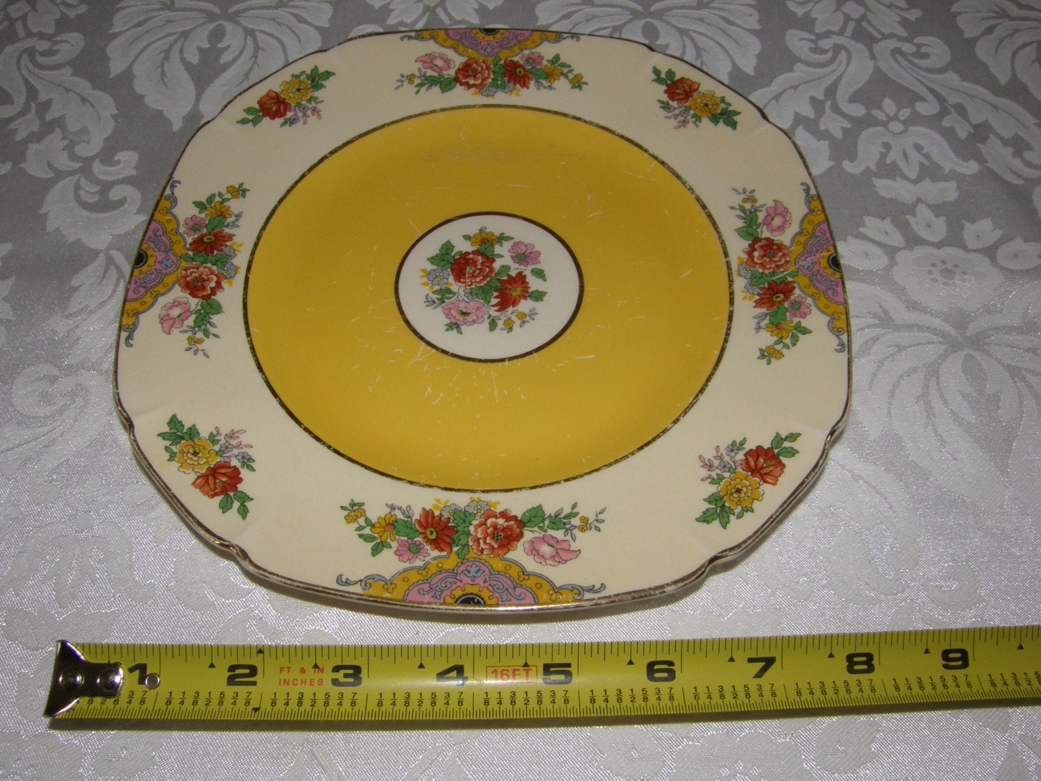 Vintage Royal Ivory John Maddock & Sons plate 8 by GrannysCabinet