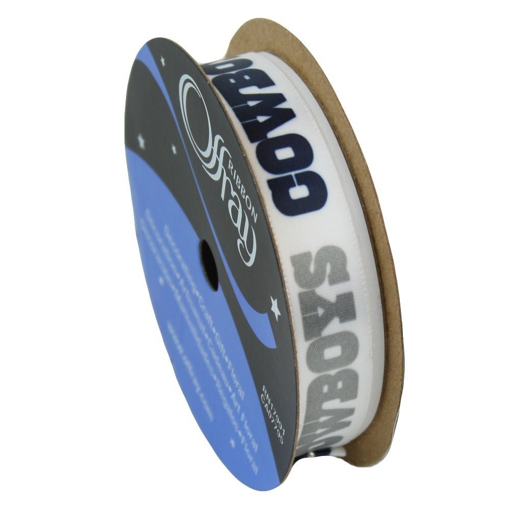 5/8 NFL Dallas Cowboys Ribbon 9 foot spool Licensed