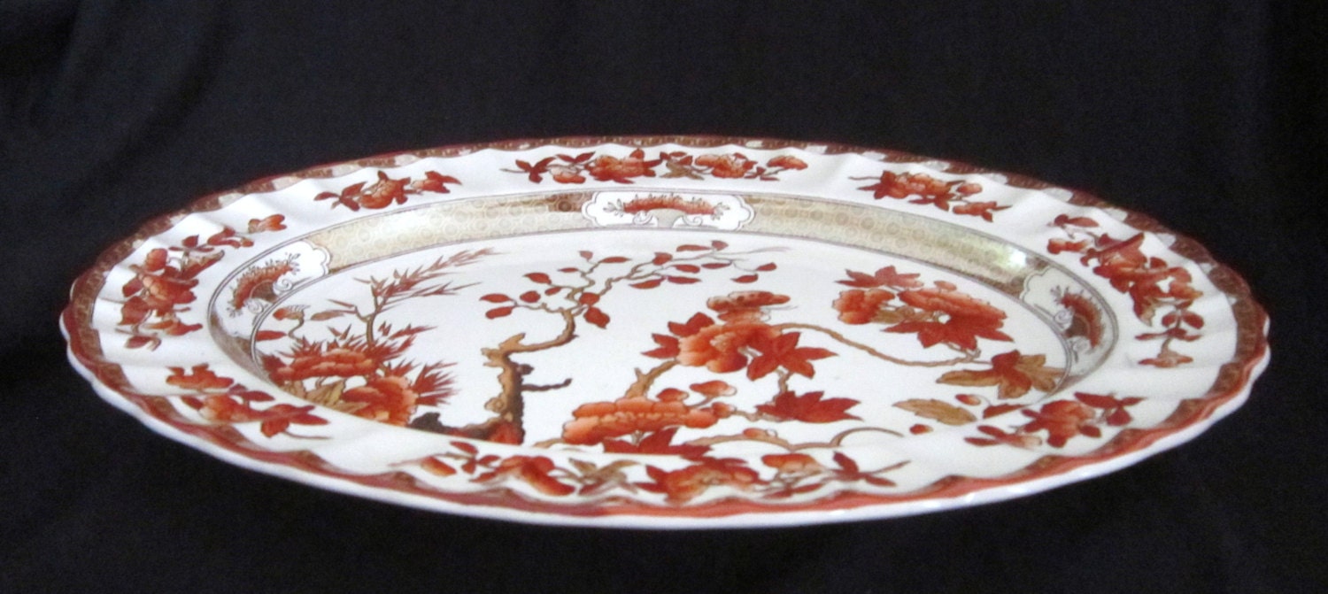 Spode India Tree Rust Oval Serving Platter – New Mark – 12.75 ...