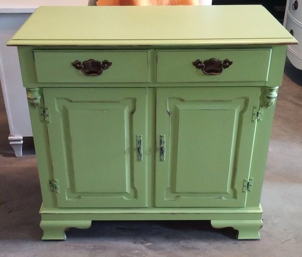 Tell City Hard Rock Maple Buffet / Server – Distressed Lime – Shipping ...