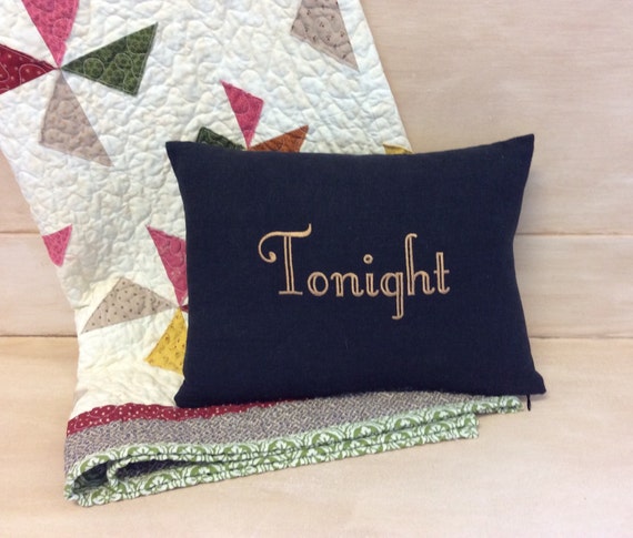Tonight Not Tonight Double Sided Pillow by TheModernQuilters