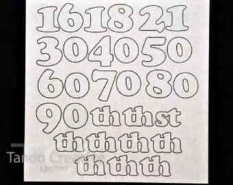 Number cutout | Etsy