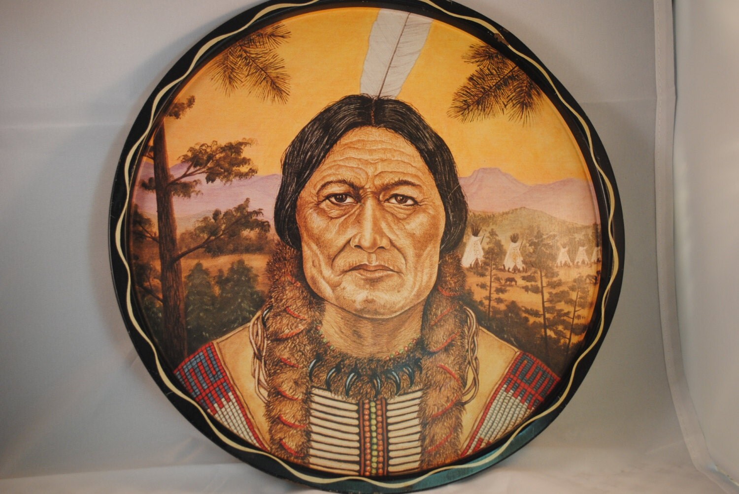 Vintage Native American Canadian tray, serving tray, art – Haute Juice