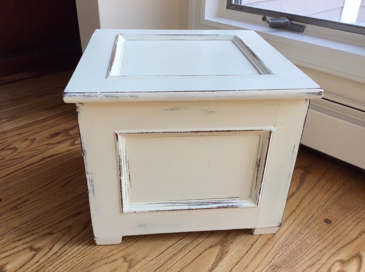 Vintage Storage Box – Painted Annie Sloan Chalk Paint Olde White with ...