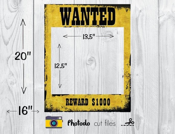 Printable jpg Wanted poster frames 16x20 instant by Photodo