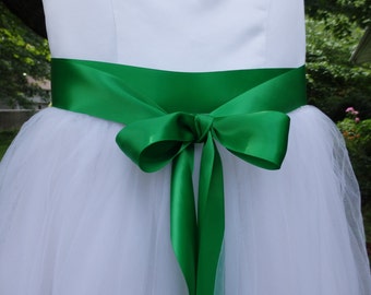 Emerald green sash | Etsy