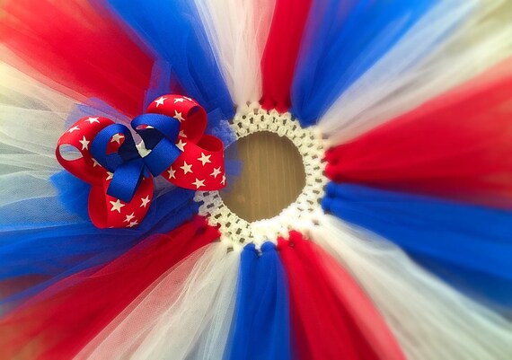 4th of July Tutu American Flag Tutu Red White and by DesignsbyReet