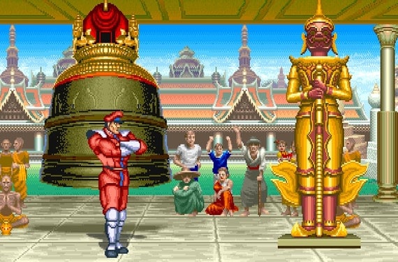 Street Fighter II M. Bison's Stage Video Game Poster by VGPrint