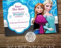 Popular items for frozen save the date on Etsy