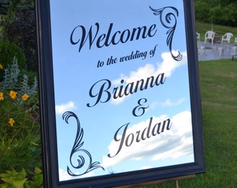 Mirror welcome sign | Etsy