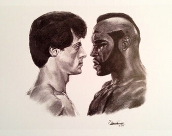 Rocky pencil drawing | Etsy