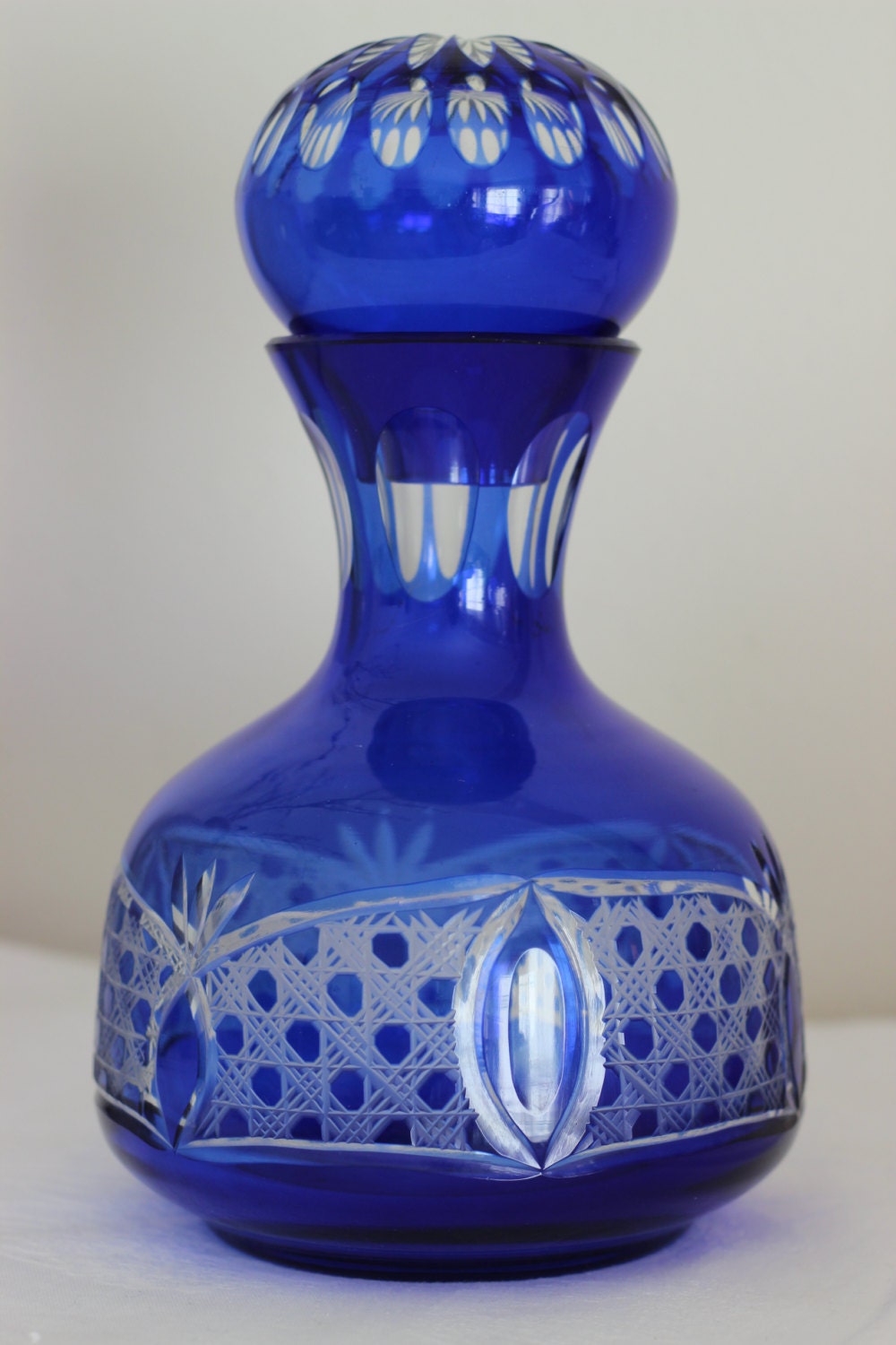 Beautiful Cobalt Blue Crystal Decanter By Lilathis On Etsy