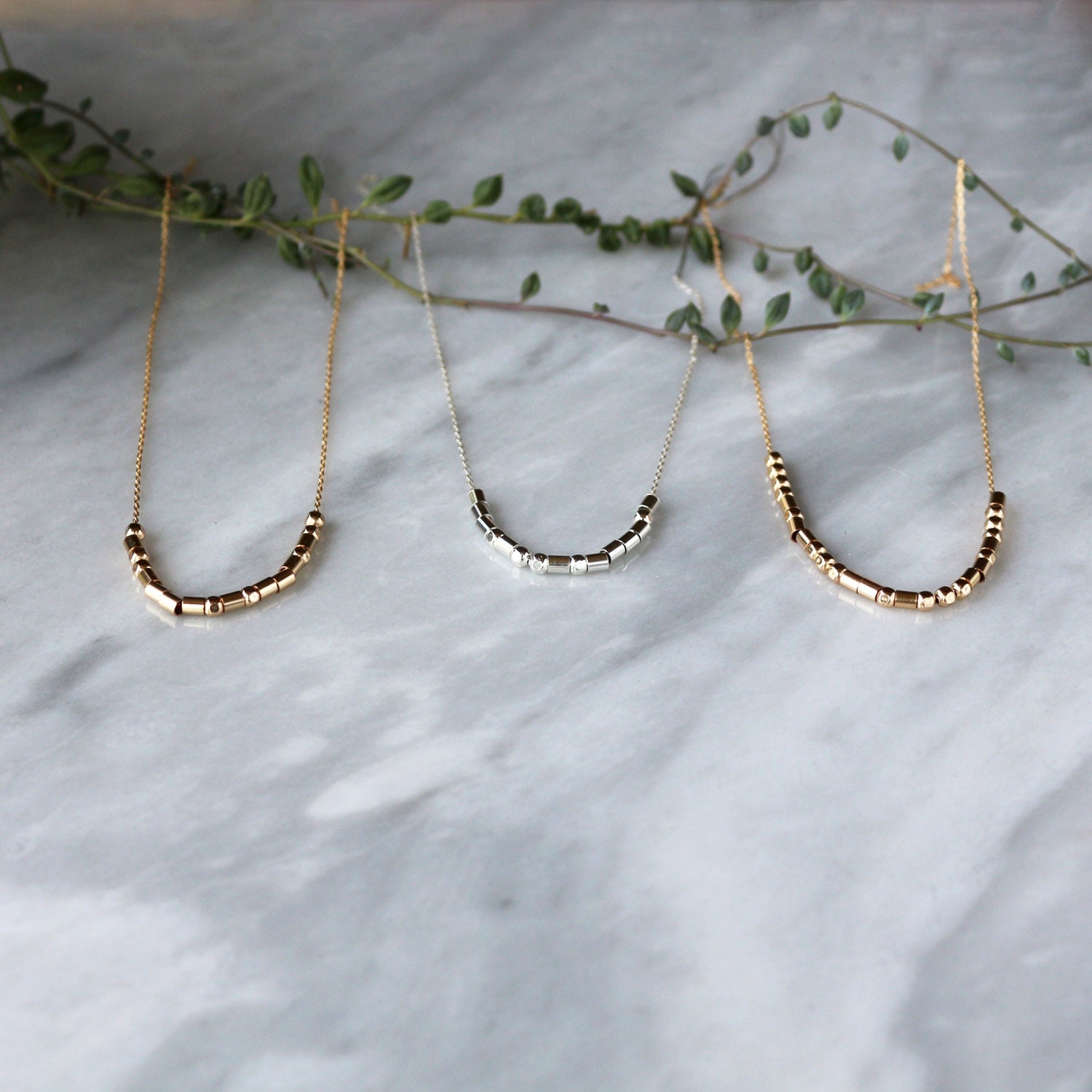 Custom Personalized Morse Code Necklace Secret Message