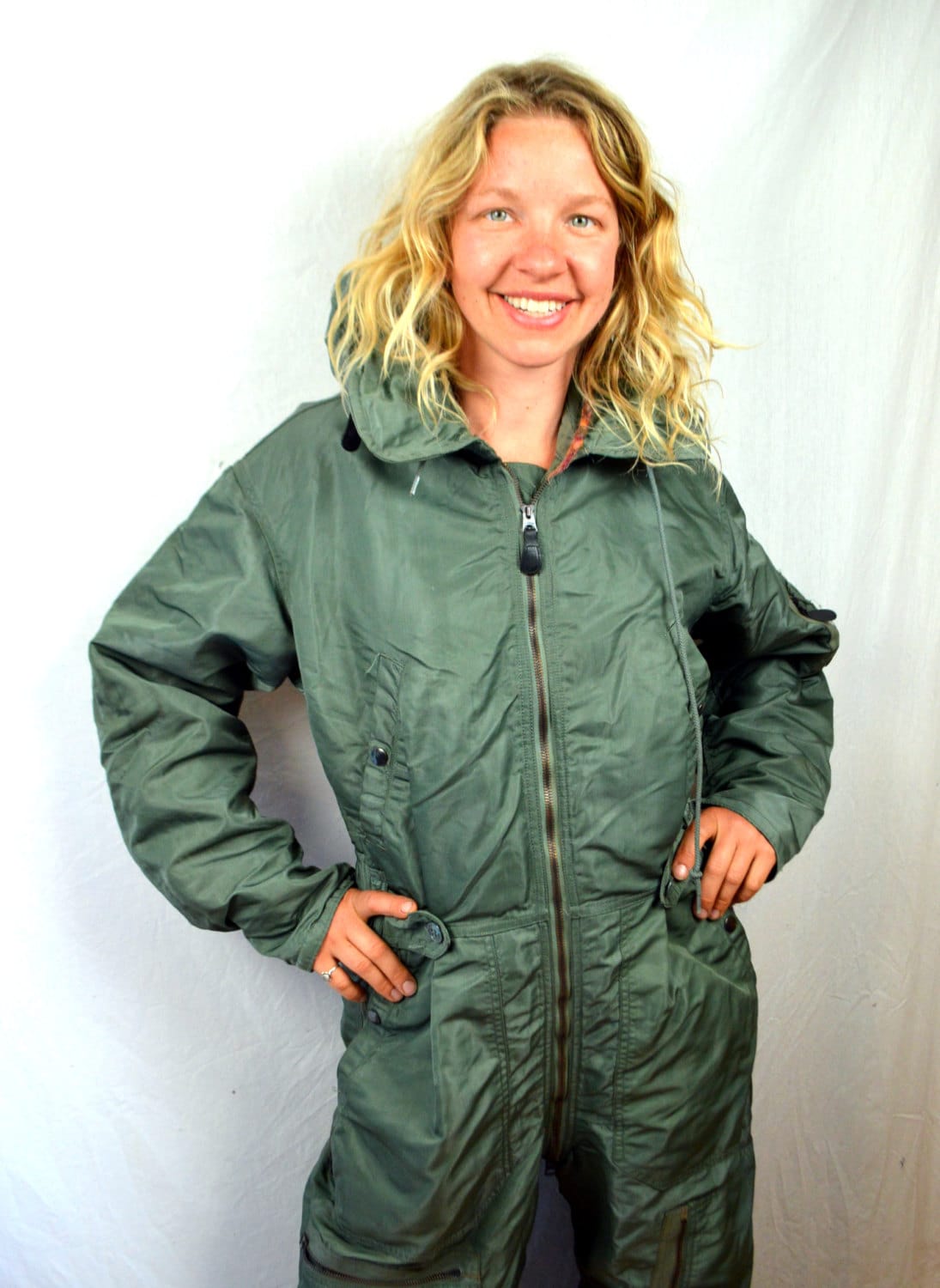 Vintage United States Air Force USAF Green Coveralls Jumpsuit – Flying ...