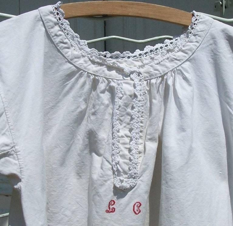 Exquisite Antique Vintage French Nightie Night Robe Shift Dress ...