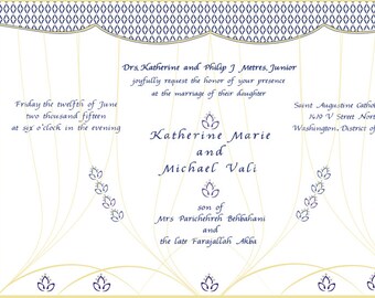 Persian invitation | Etsy