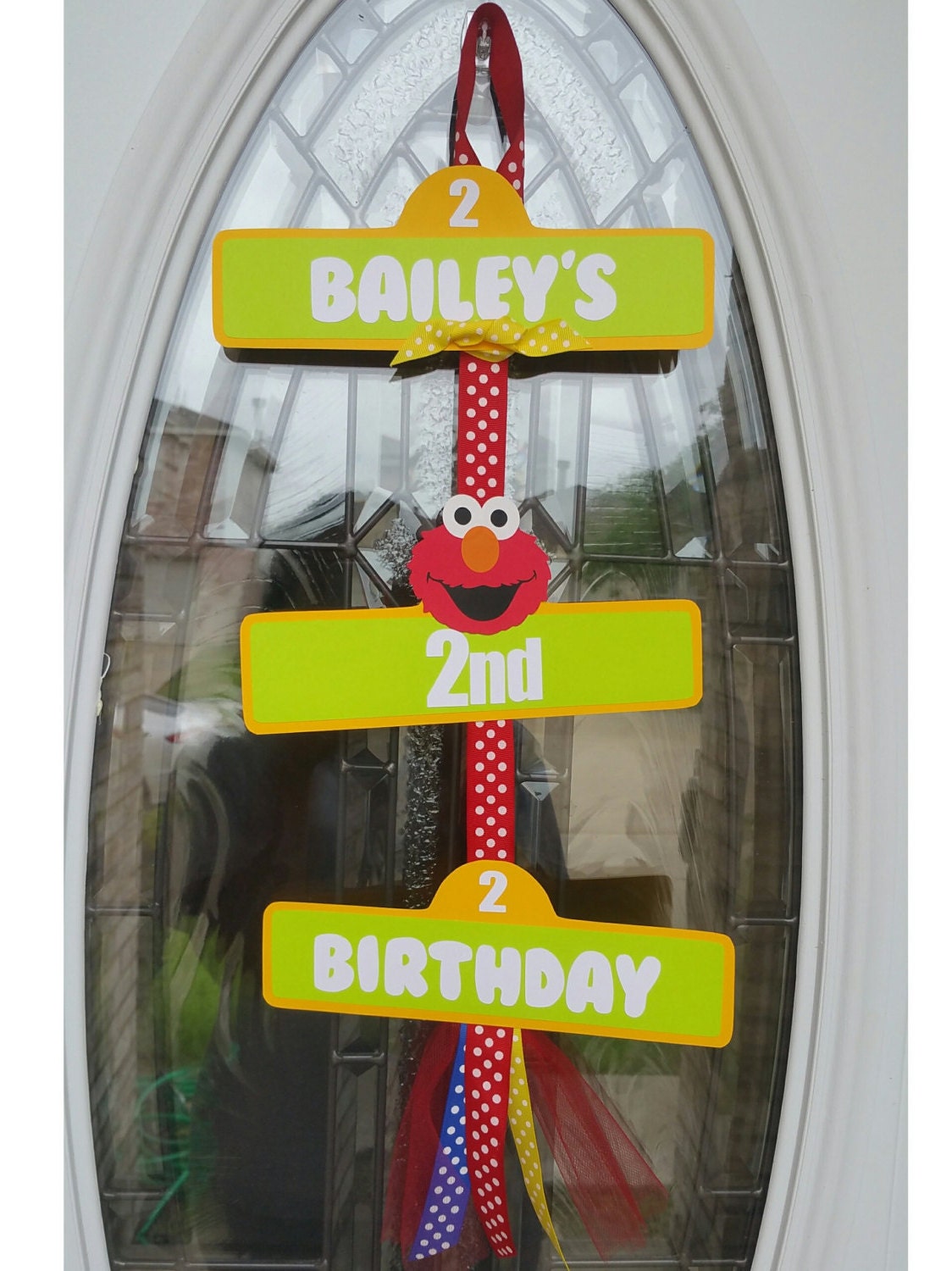 Elmo Sesame Street Birthday Party Sign Elmo Door by HelloFaith