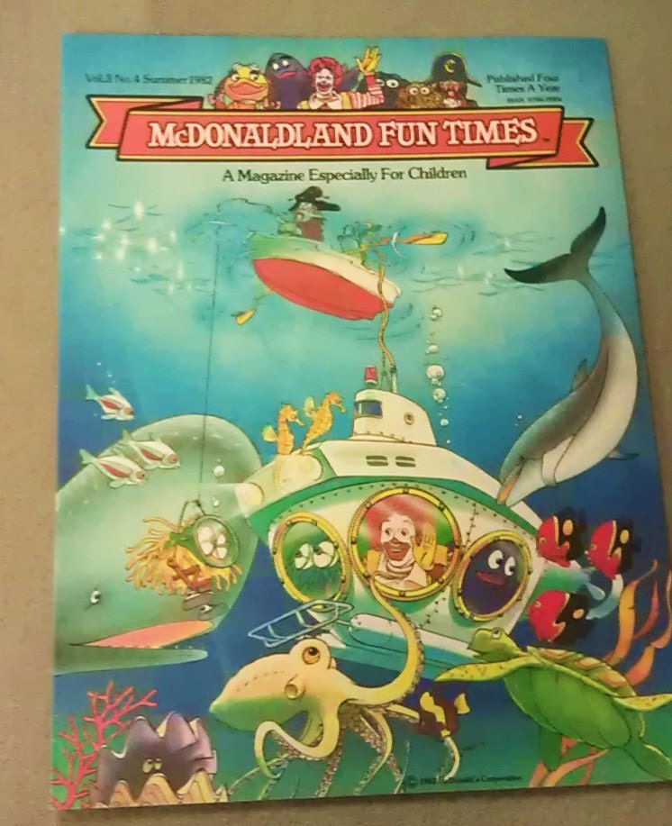 Summer 1982 Mcdonaldland Fun Times Magazine Vol. 3 No. 4