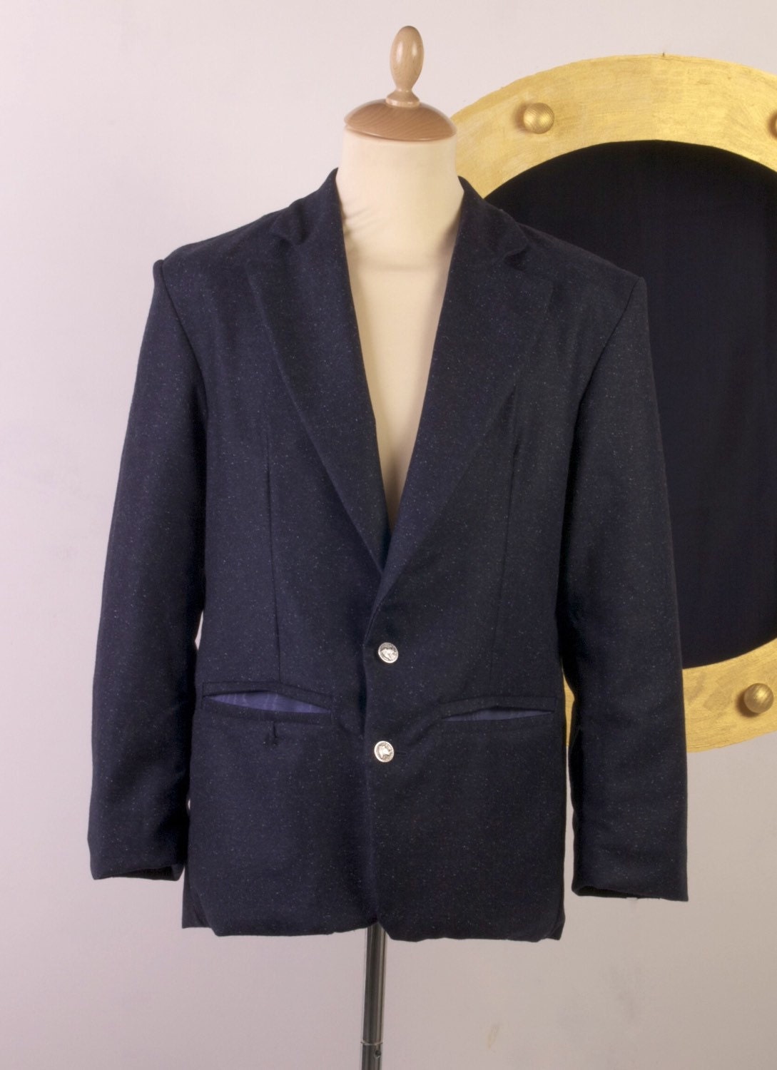 Navy Sea Captain Jacket. Vintage blue wool by EmperorsOldClothes