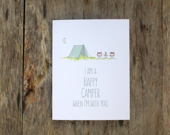 Camping card | Etsy