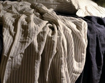 OLIVE GREEN linen flat sheet. Luxurious stonewashed linen