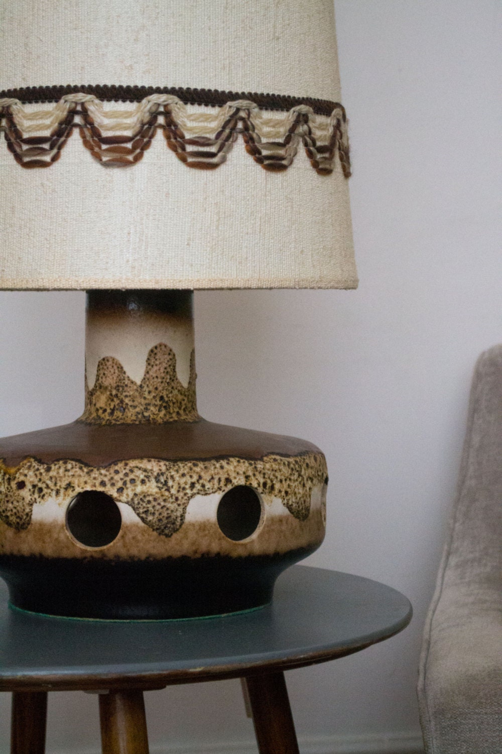 Retro West German Oversized Fat Lava Lamp base with Shade Table / Floor ...