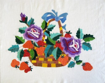 Unique folk art roses related items | Etsy