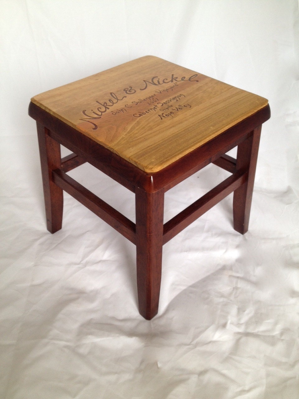 Nickel & Nickel Wine Crate Step Stool by alpinewinedesign on Etsy