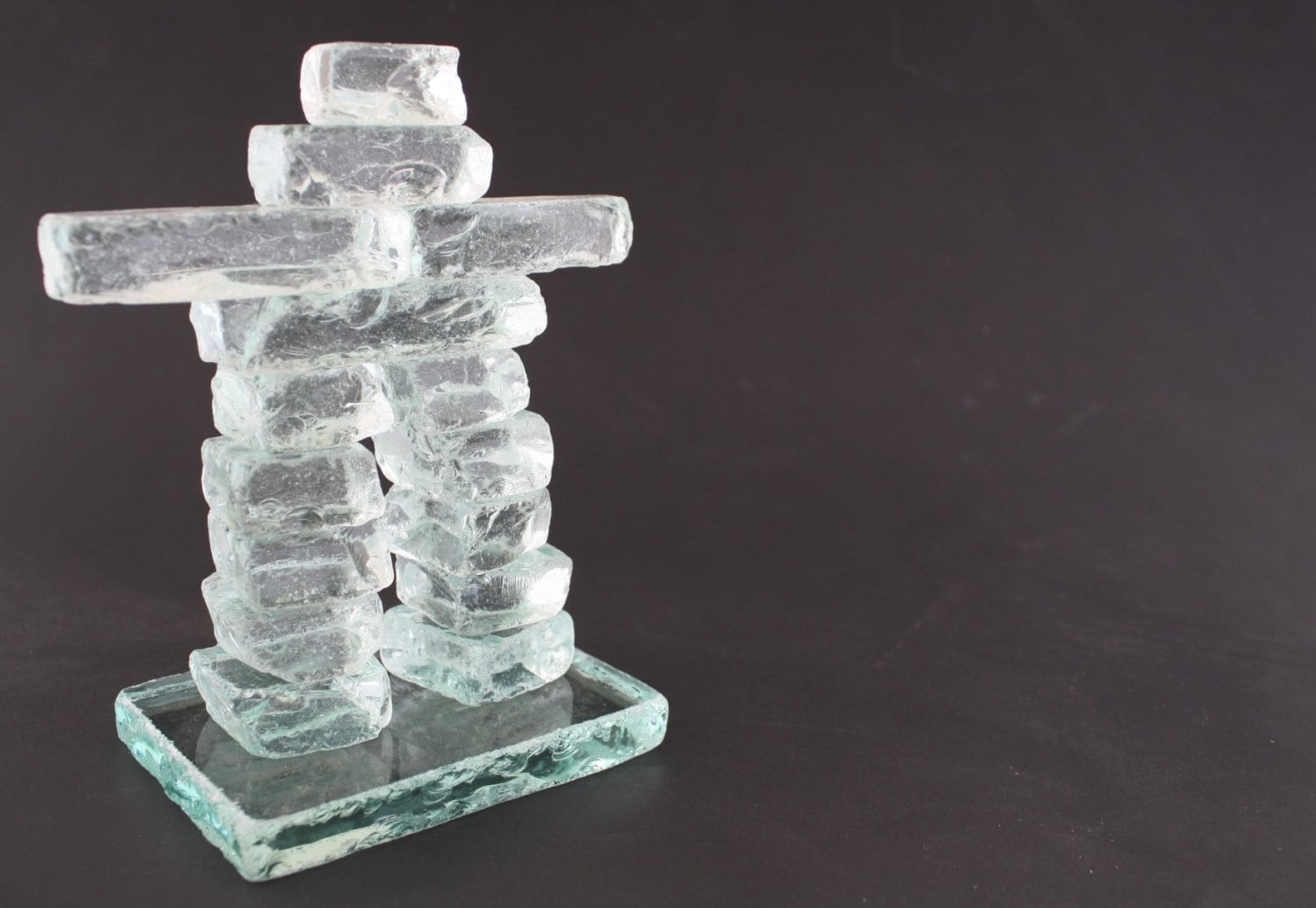 Inukshukglass Inukshuk clear glassnorth symbol