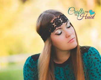 White Forehead Headband Boho Headband by PACraftsfromtheHeart