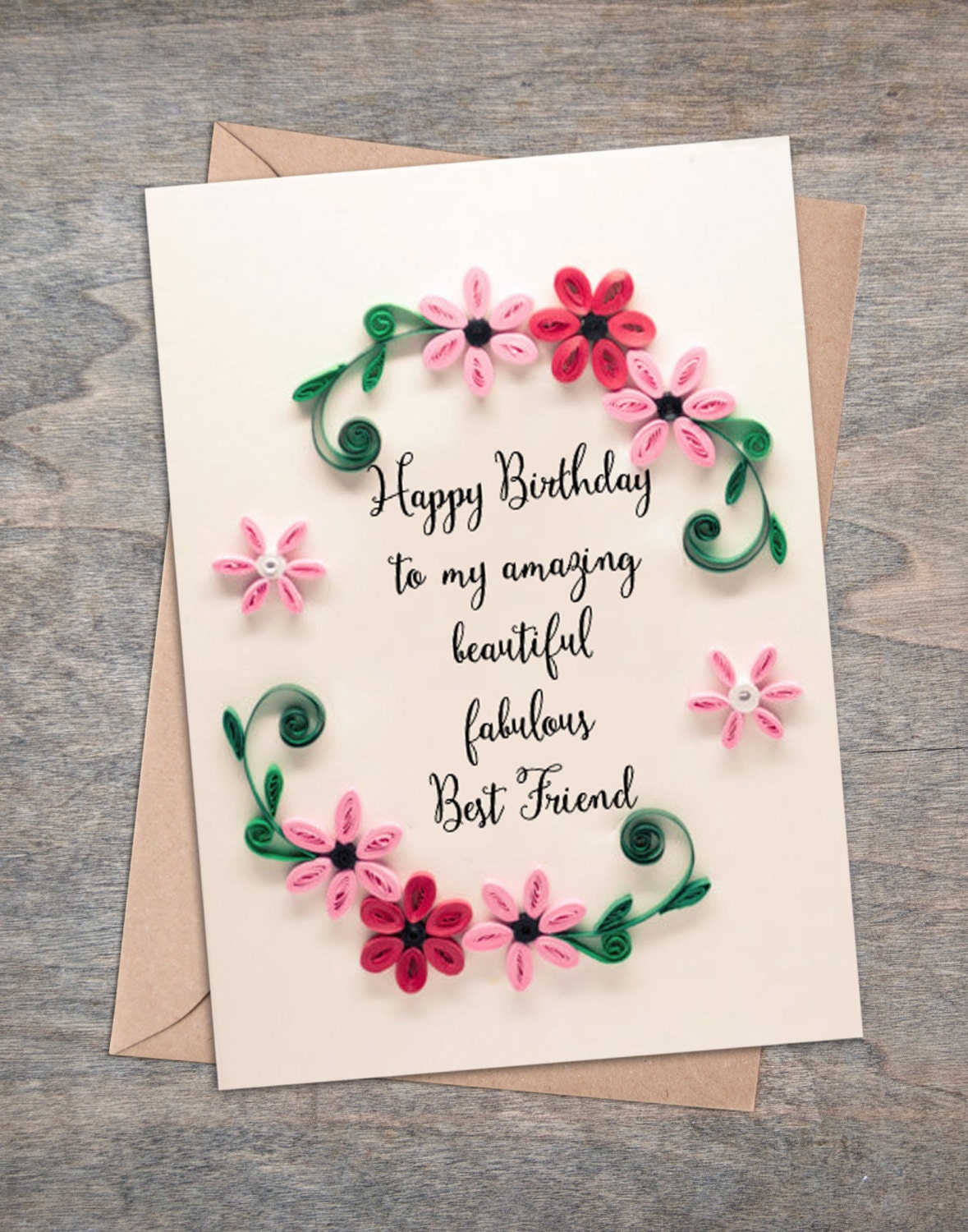Valentine Present Best Friend Birthday Card Girlfriend