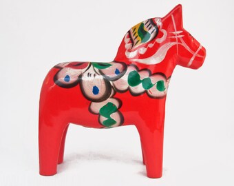 Wooden dala horse | Etsy