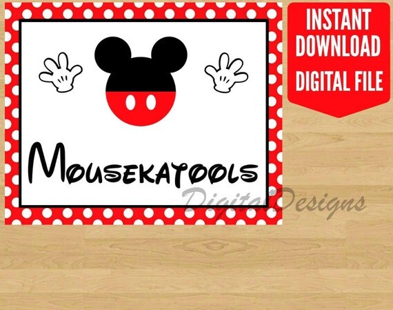 Mousekatools Printable Labels