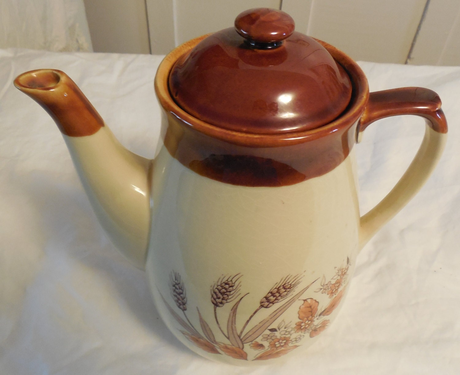 Ceramic Coffee or Teapot 8 Tall Vintage Coffee Serving