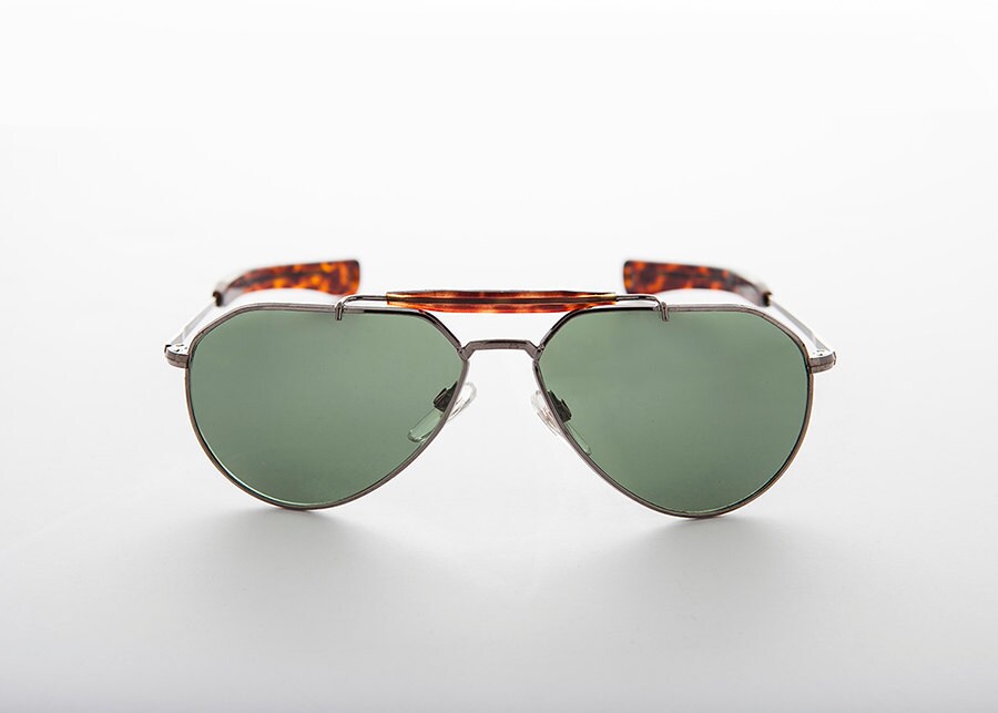 Vintage Aviator Sunglass Glass Lens Paddle Temples NOS – DIAMOND ...