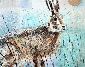 Jack rabbit print | Etsy