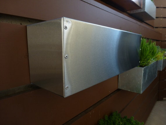 Stainless Steel Hanging Planter Box/ Horizontal Fence Planter/