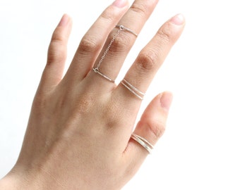 Silver knuckle ring | Etsy