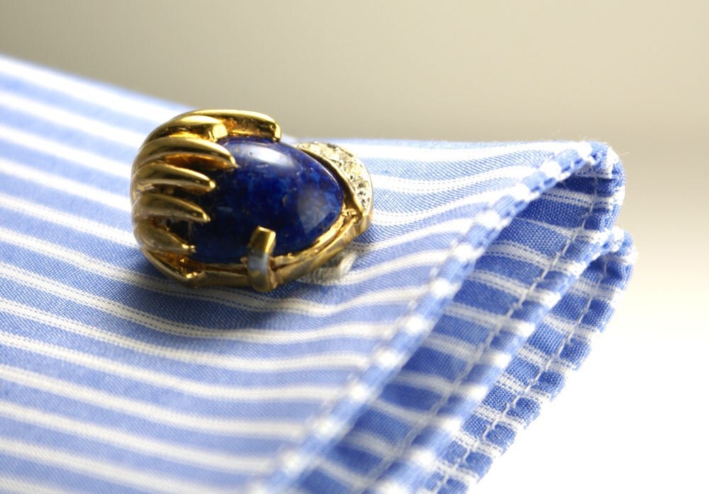 Statement cufflinks for Women. Cobalt blue by WomansRenaissance